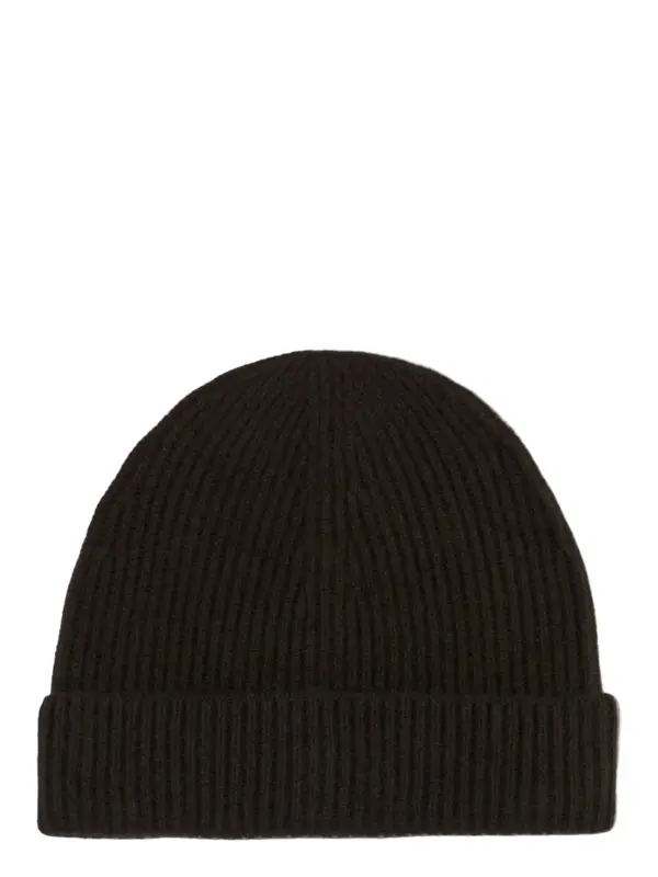 Everlane Cashmere Ribbed Beanie - Black