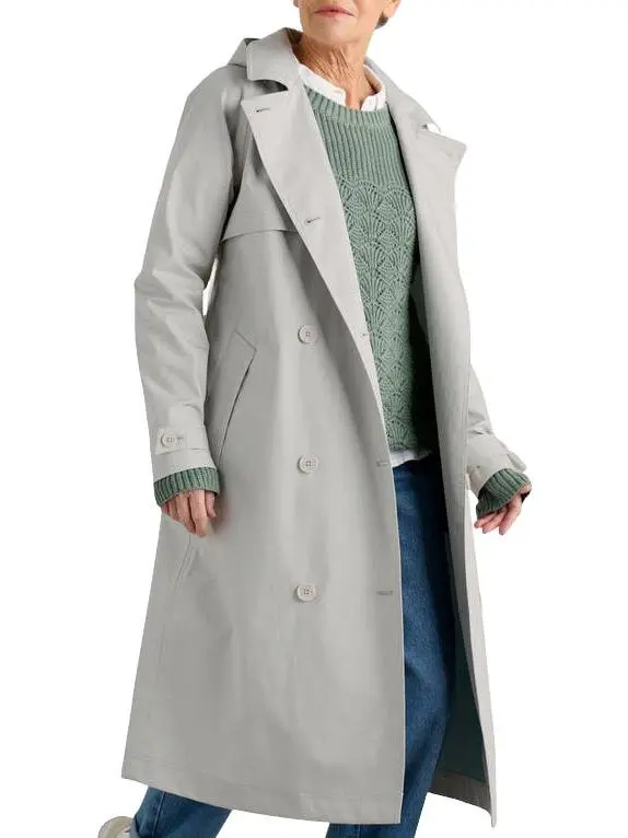 SEASALT CORNWALL Penweathers Waterproof Trench Coat - Driftwood