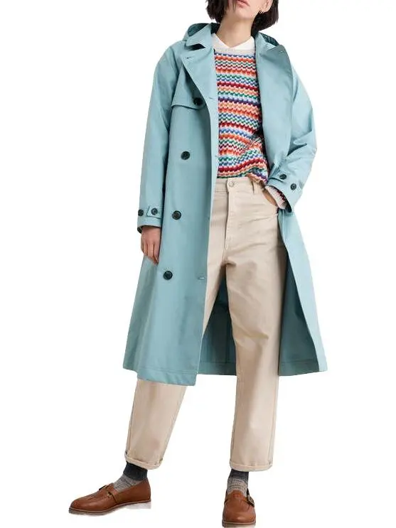 SEASALT CORNWALL Penweathers Waterproof Trench Coat - Hail
