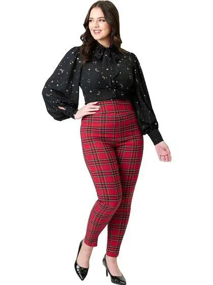 Unique Vintage Rizzo Cigarette Pants - Red