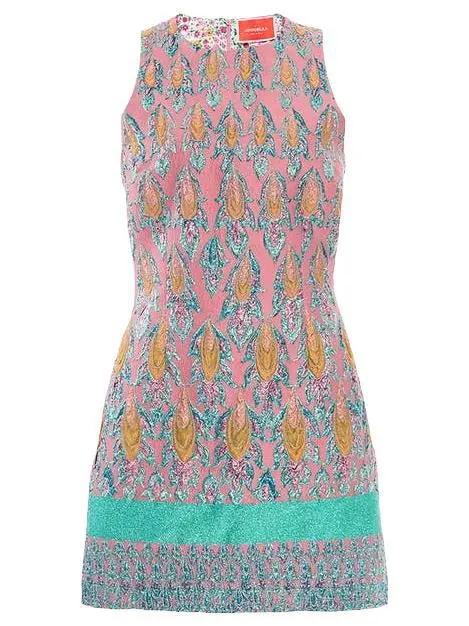 La DoubleJ Jacquard Mini Dress - Degrade' Pink