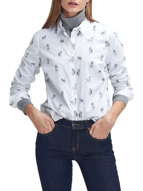Barbour Brambles Cotton Shirt - Dog Print