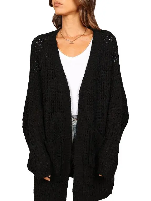 PETAL & PUP Leyonie Long Cardigan - Black