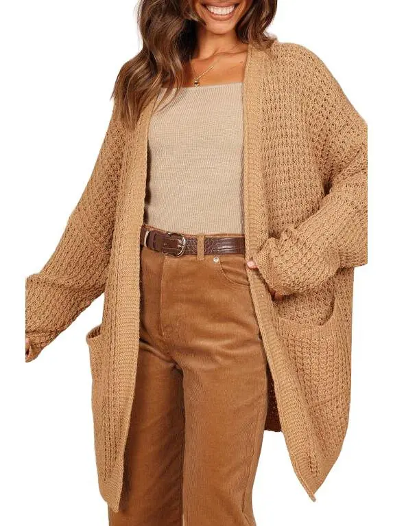 PETAL & PUP Leyonie Long Cardigan - Tan