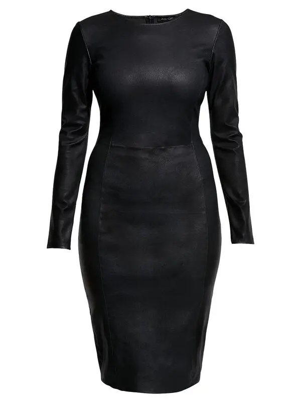 AS By DF Mrs. Smith Stretch Leather Dress - Black