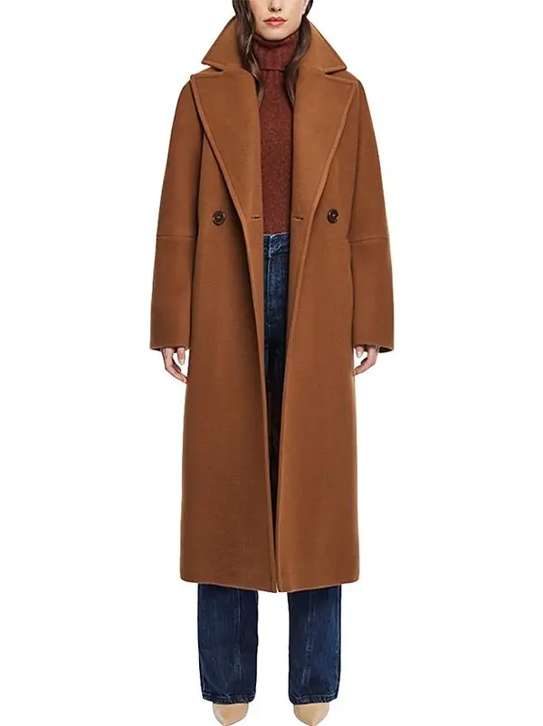 HISO Harper Wool-blend Maxi Coat - Cognac