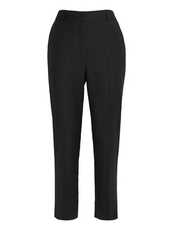 LAURA PITHARAS Wool Cropped Trousers - Black