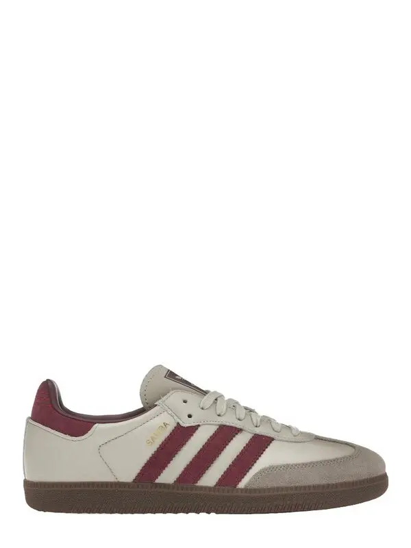 Adidas Samba Og Athletic Shoes - Putty Grey/maroon/gold Metallic
