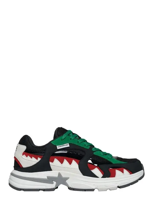 BAPE A Bathing Ape Shark Sta United Arab Emirates Sneakers - Black/green/red