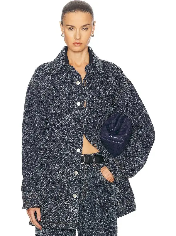 Stella McCartney Boucle Denim Overshirt - Blue Boucle Denim