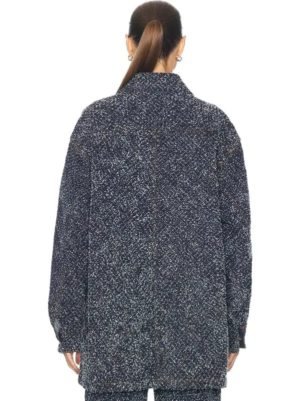 Stella McCartney Boucle Denim Overshirt - Blue Boucle Denim