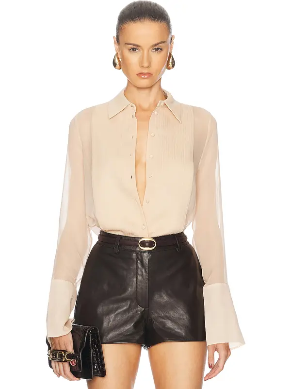 Retrofete Jemma Silk Blouse - Dusty Peach