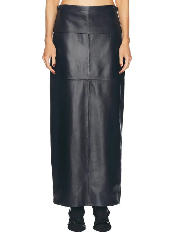 Proenza Schouler Adriana Leather Skirt - Midnight