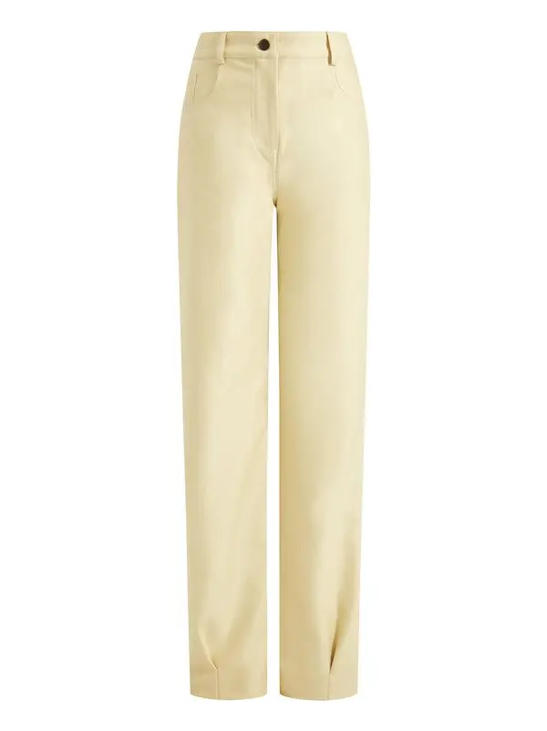 16Arlington Armine Cotton High-rise Straight-leg Jeans - Yellow