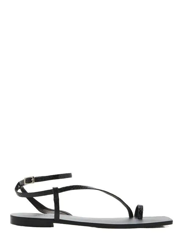 Johanna Ortiz Flamenco Echoes Leather Sandals - Black
