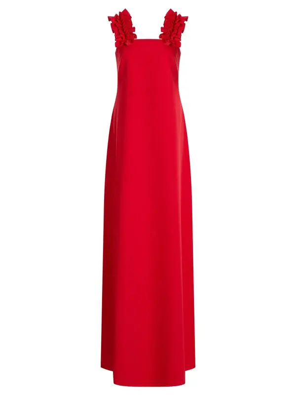 GRETA CONSTANTINE Oany Embroidered Maxi Dress - Red