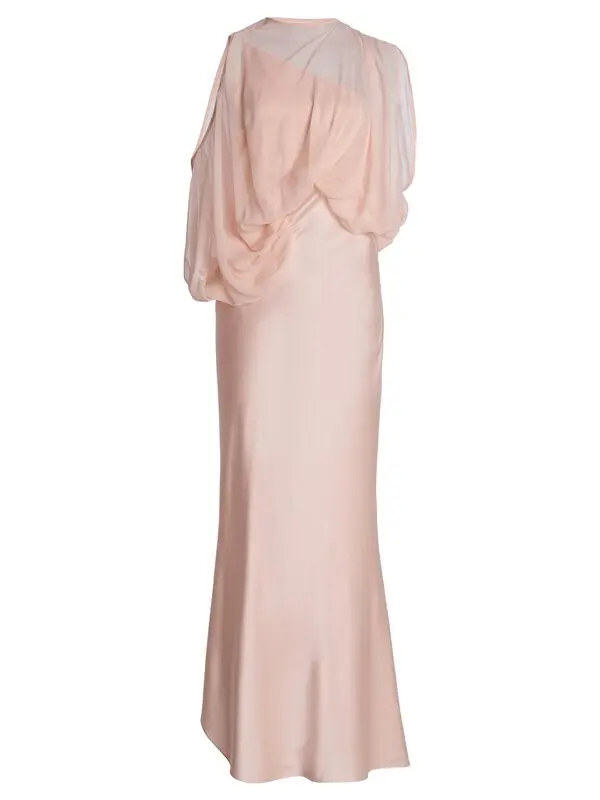 Christopher Esber Cumulus Silk Midi Dress - Light Pink
