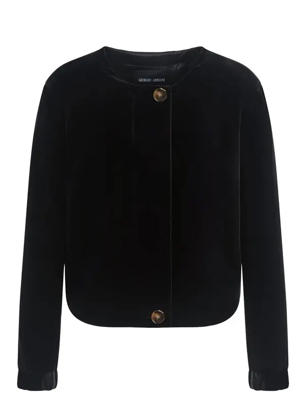 Giorgio Armani Velvet Jacket - Black