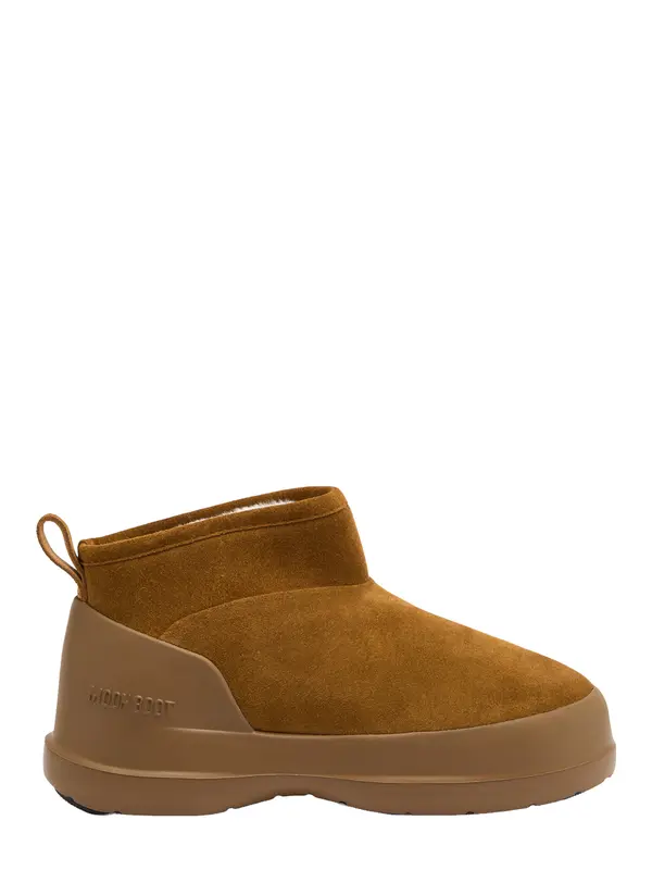 Moon Boot Luna Low Suede Ankle Boots - Tan