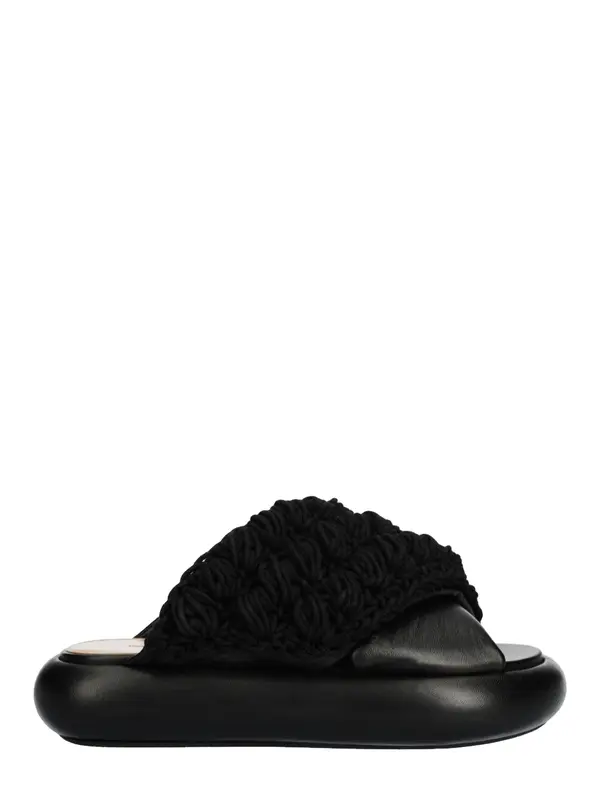 JW Anderson Crochet Twister Slides - Black