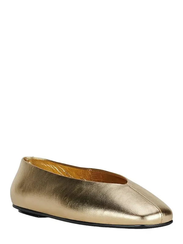 Jeffrey Campbell Fathom Ballet Flats - Gold