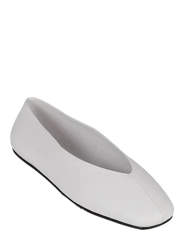 Jeffrey Campbell Fathom Ballet Flats - White