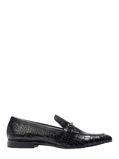 CARLOS SANTANA Louis Bit Loafer - Black Croco