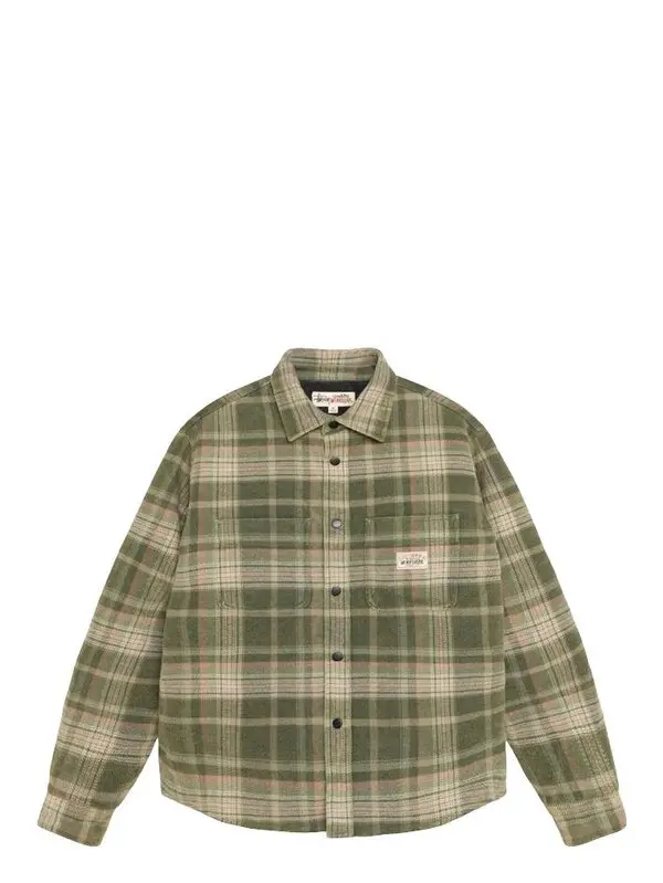 StÜssy Heavy Washed Plaid Shirt - Green