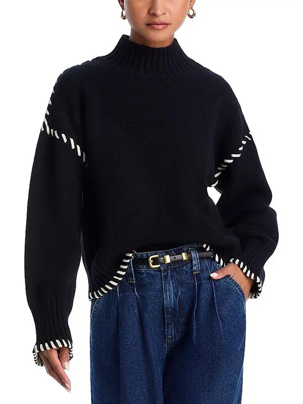 EN SAISON Merrill Whip Stitch Sweater - Black