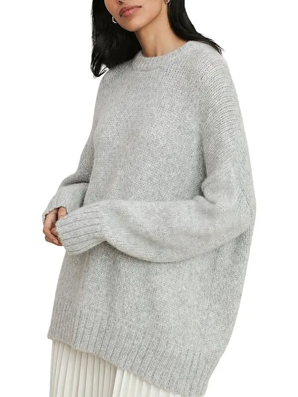 Jenni Kayne Alpaca Cocoon Crewneck Sweater - Grey