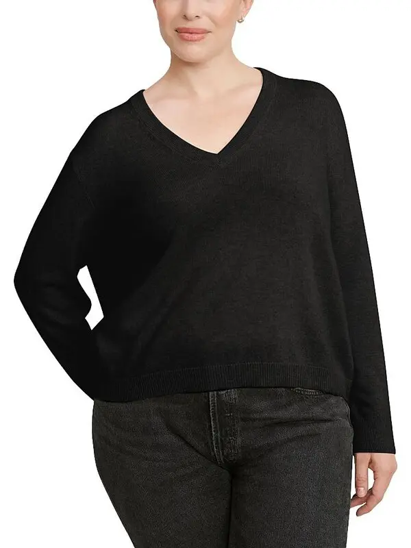 Jenni Kayne Flynn Cashmere V-neck Sweater - Black