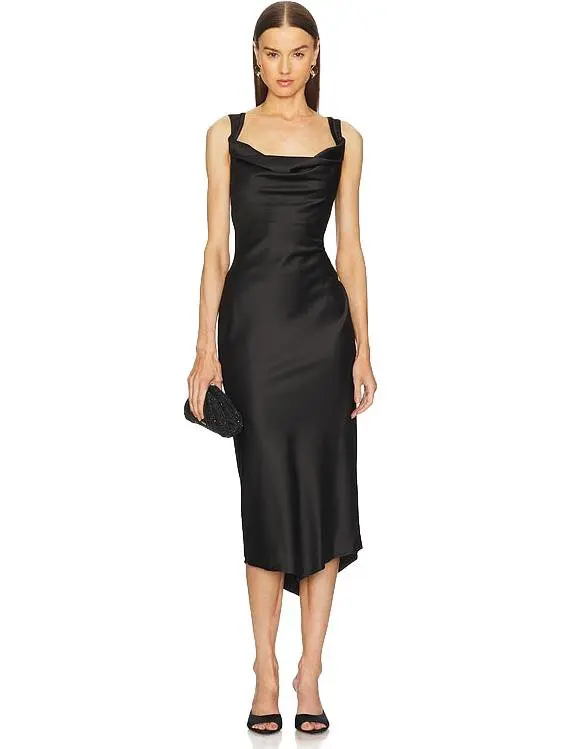 MICHAEL COSTELLO X Kylen Midi Dress - Black