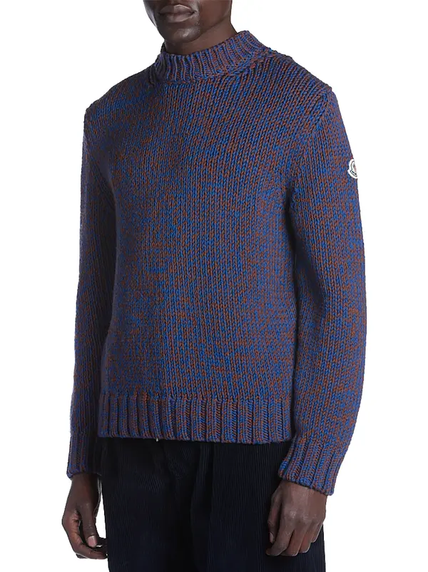 Moncler Wool Sweater - Red And Blue