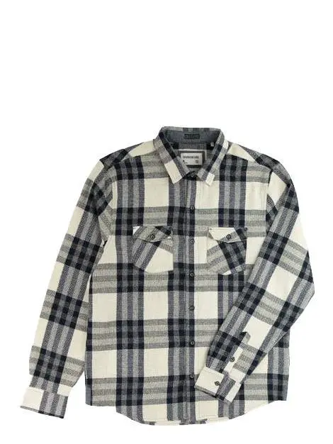 Sovereign Code Redwood Button Down Shirt - Cream/ Dylan Plaid