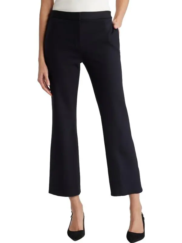 Theory Kick Flare Ankle Trousers - Black