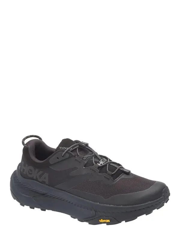 Hoka Transport Gore-tex® Running Shoe - Black / Black