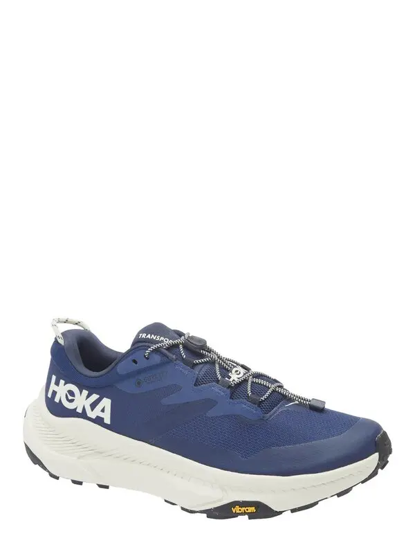 Hoka Transport Gore-tex® Running Shoe - Midnight Blue/truffle Salt