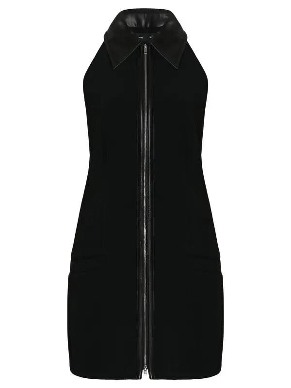 Proenza Schouler Emi Zipped Suiting Mini Dress - Black