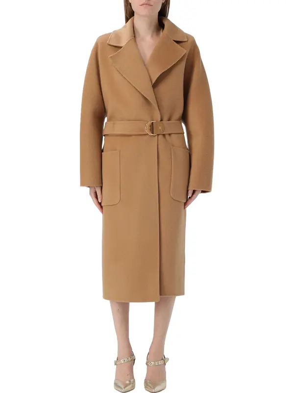 Elisabetta Franchi Belted Coat - Camel