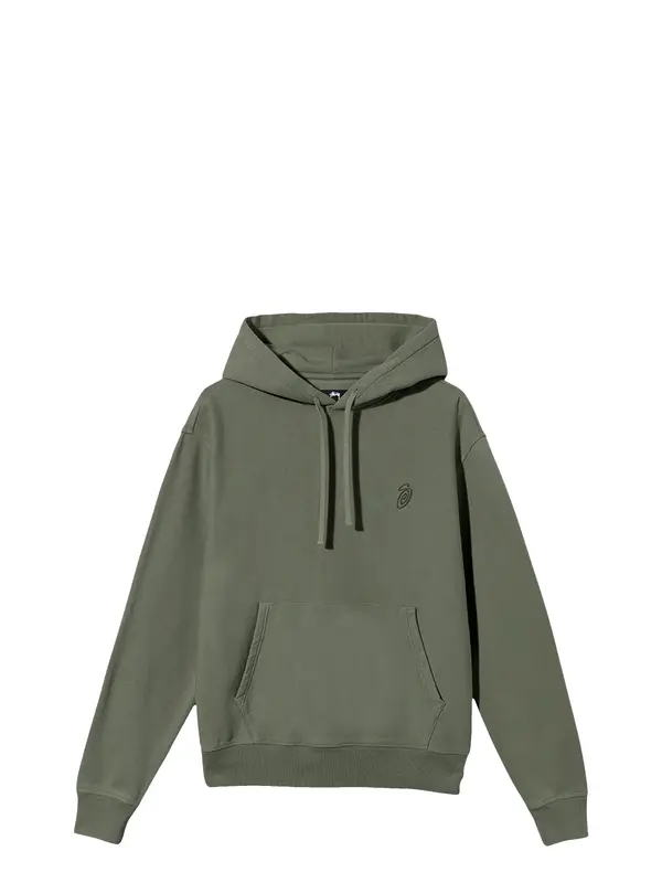 StÜssy Swirl Appliqué Hoodie - Green