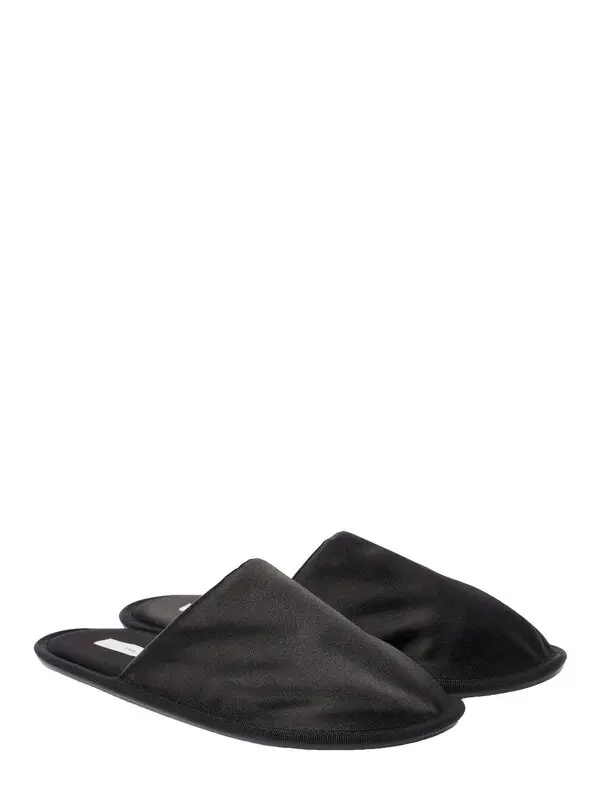 THE ROW Frances Slippers - Black