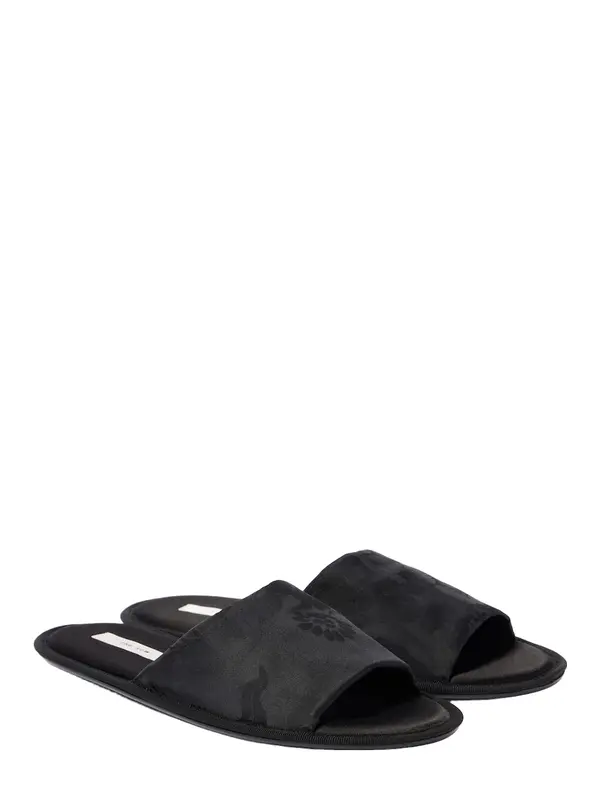 THE ROW Frances Jacquard Slippers - Black