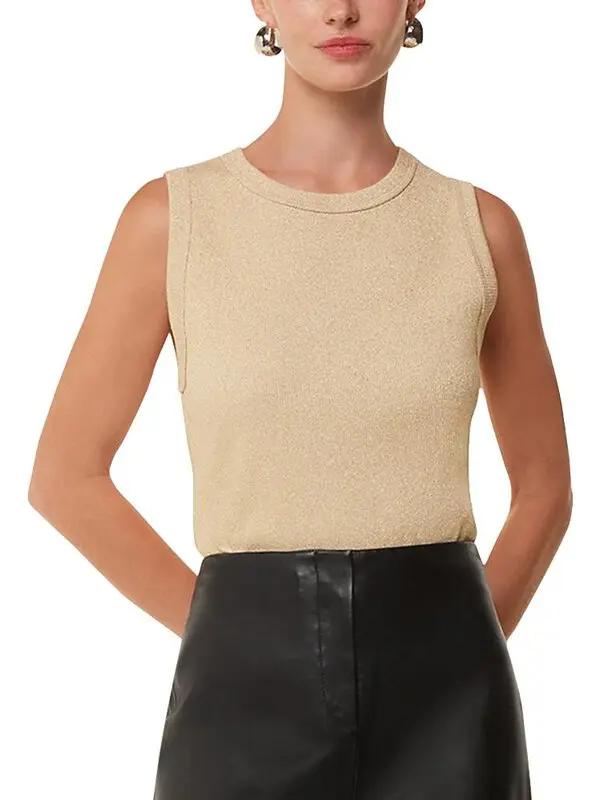 Whistles Luna Sparkle Tank - Gold