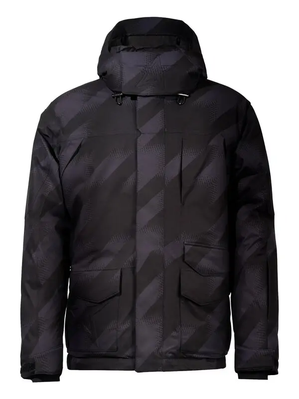 Perfect Moment Max Down Parka Jacket - Black-houndstooth