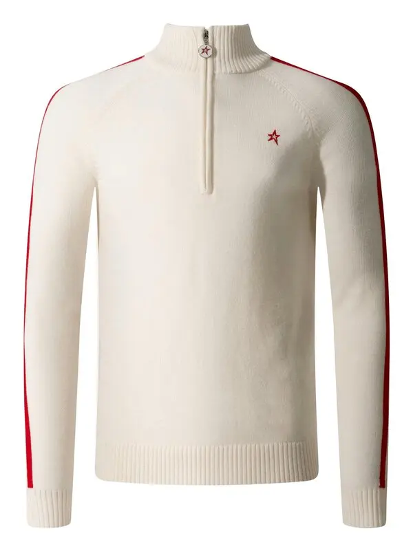 Perfect Moment La Tour Merino Wool Half-zip - White