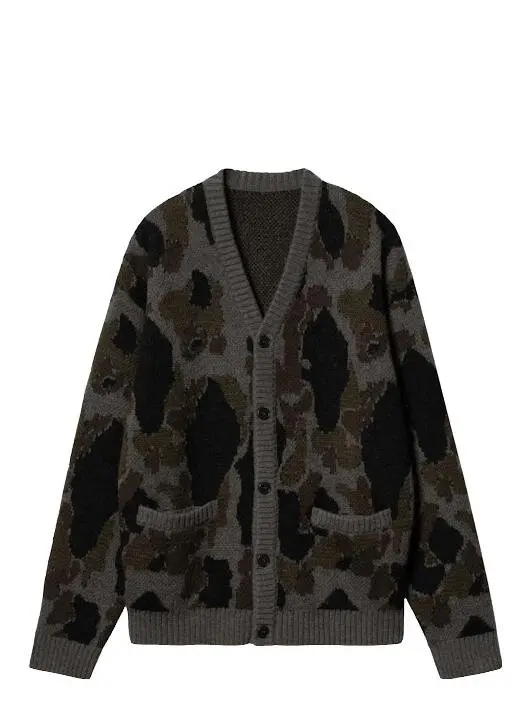 Carhartt Wip Merton Cardigan - Grey Camo Duck