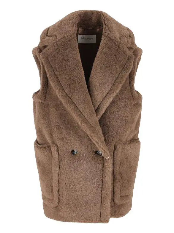 Max Mara Alpaca And Virgin Wool Vest - Bronze Brown