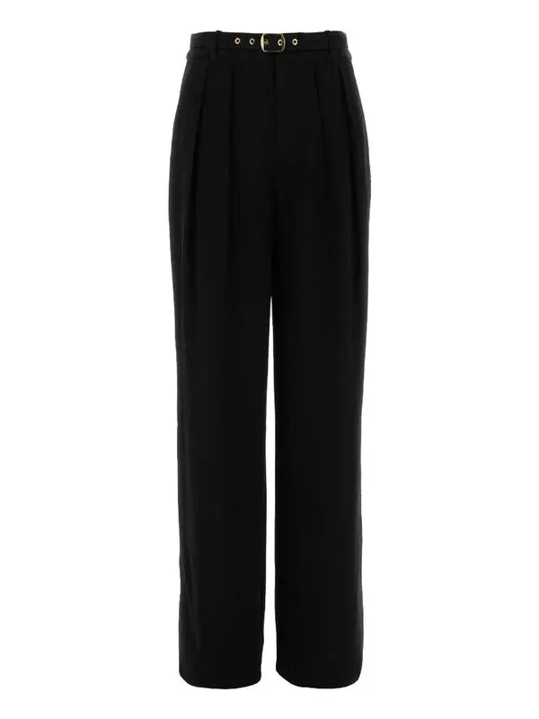 Zimmermann Lace Trim Wide Leg Pant - Black