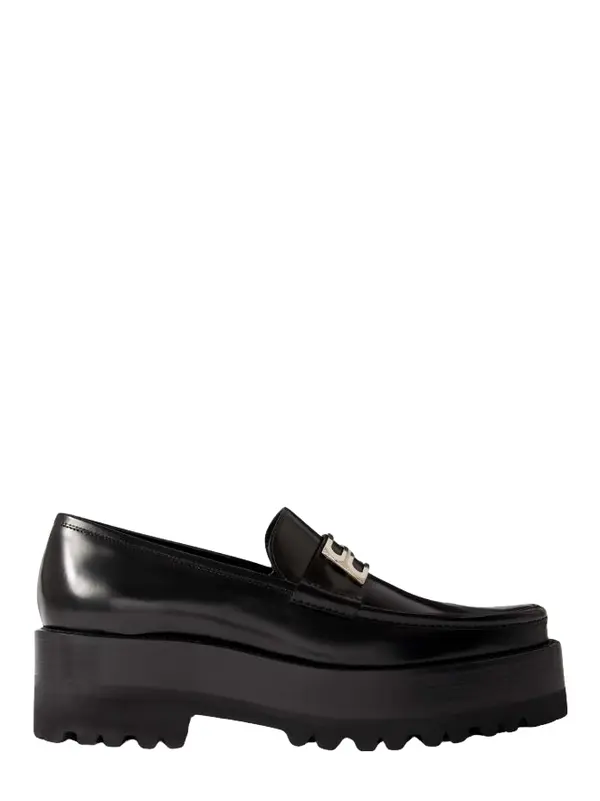 Victoria Beckham Embellished Platform Loafers - Black