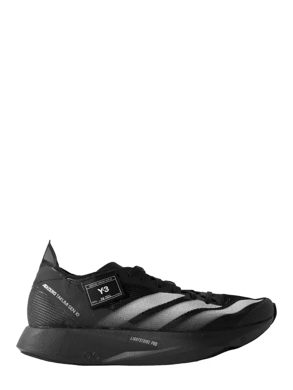 Adidas Originals By Alexander Wang Y-3 Takumi Sen 10 Rubber-trimmed Mesh Sneakers - Black